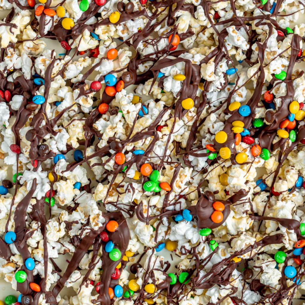 Chocolate M&M Popcorn » the practical kitchen