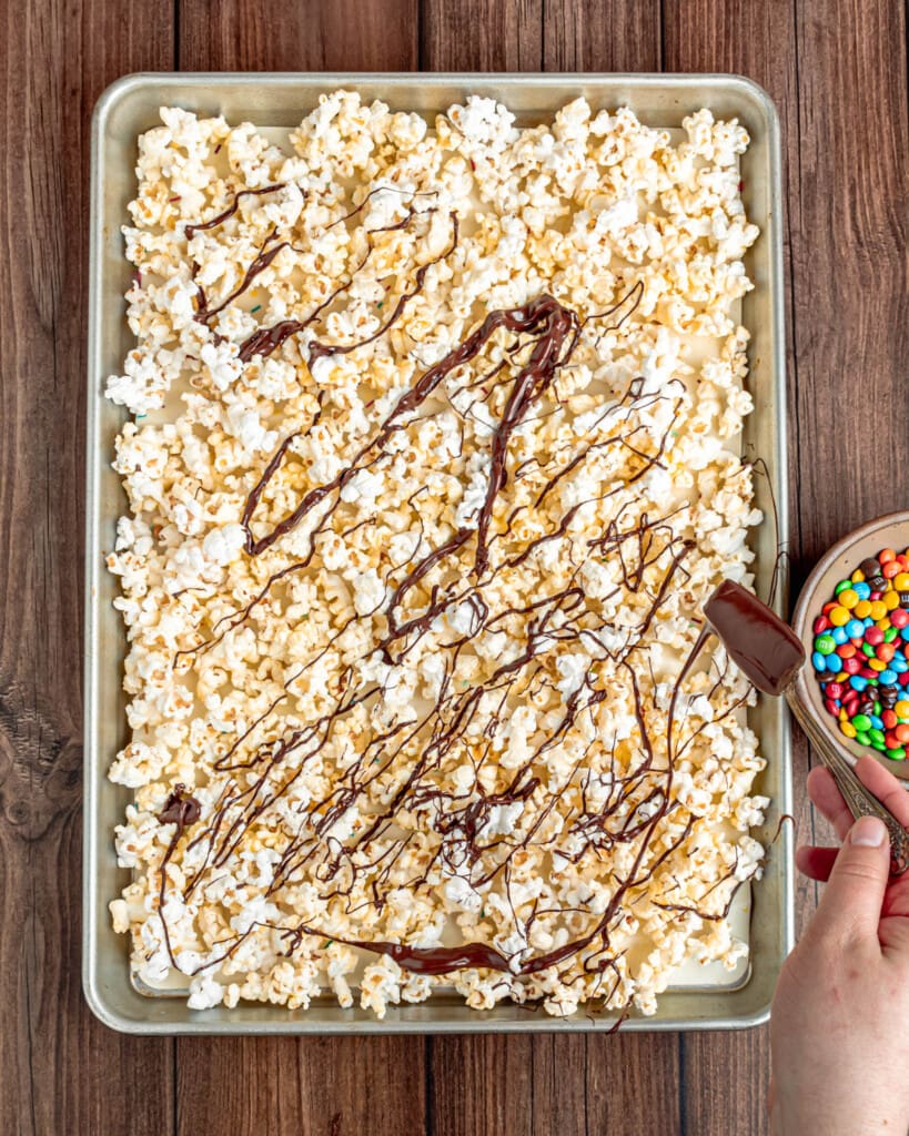 Chocolate M&M Popcorn » the practical kitchen