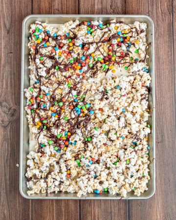 Chocolate M&M Popcorn » the practical kitchen