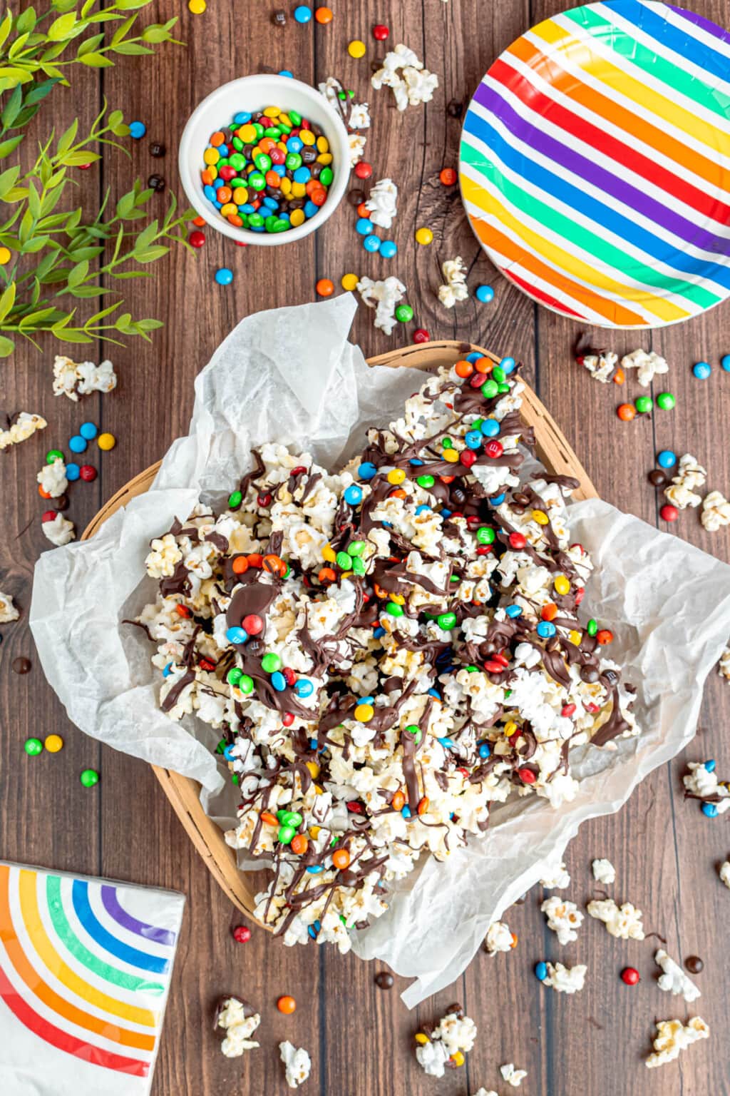 Chocolate M&M Popcorn » the practical kitchen