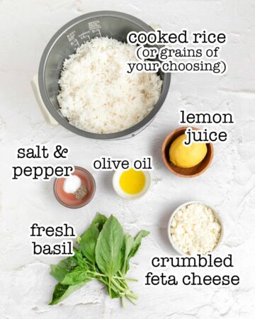 Lemon Basil Feta Rice » the practical kitchen