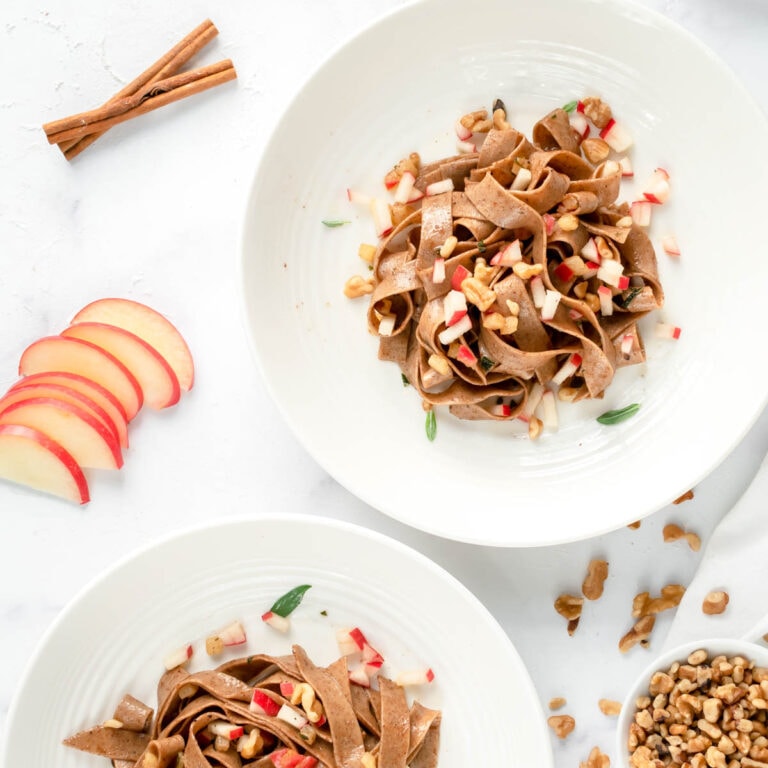 Apple Sage Brown Butter Pasta with Walnuts » the practical kitchen