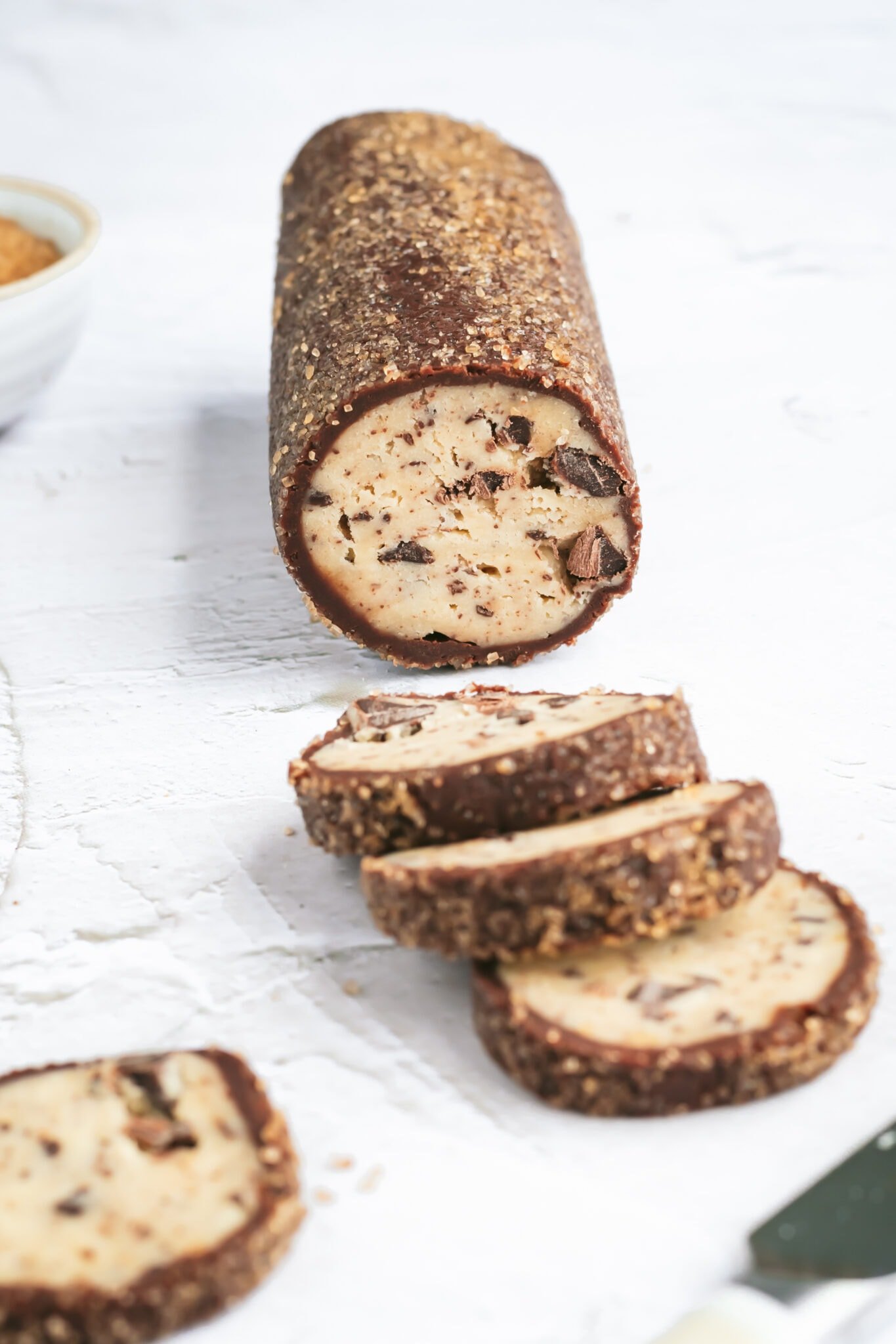 Chocolate Wrapped Chocolate Chip Slice-n-Bake Cookies