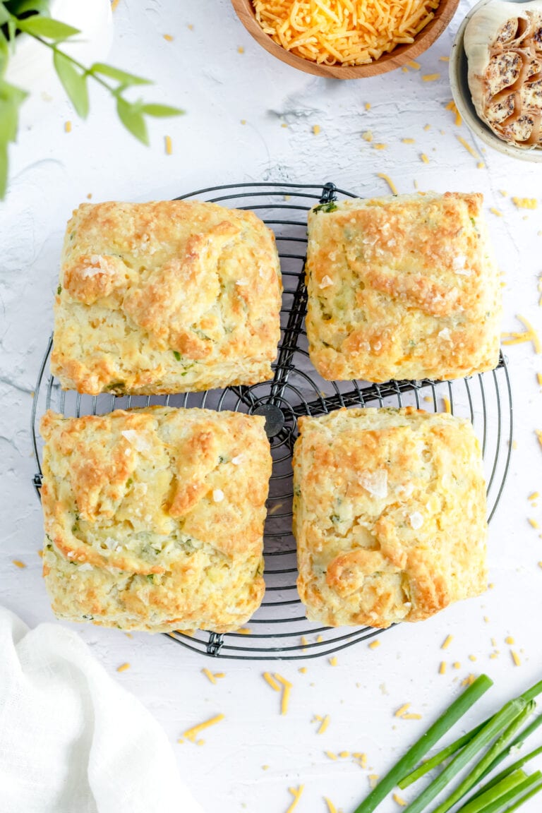 Small Batch Cheddar Garlic Biscuits (Makes 4 Biscuits) » the practical ...