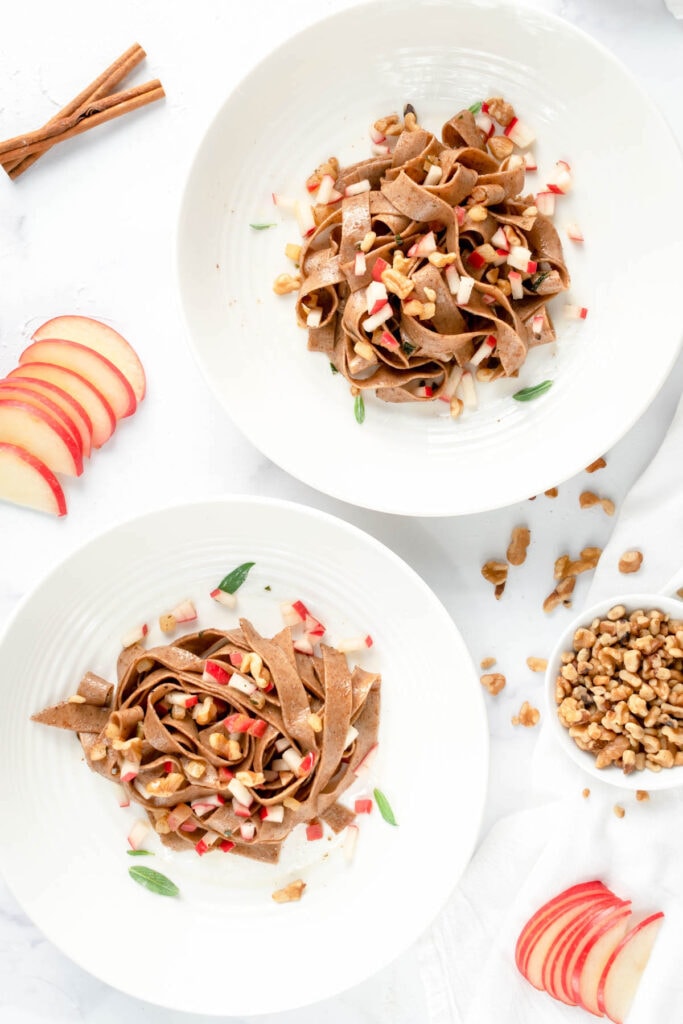 Apple Sage Brown Butter Pasta with Walnuts » the practical kitchen