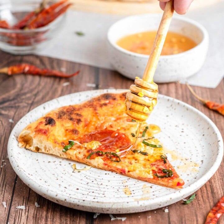 Homemade Hot Honey Pepperoni Pizza with Goat Cheese w/Goat Cheese » the ...