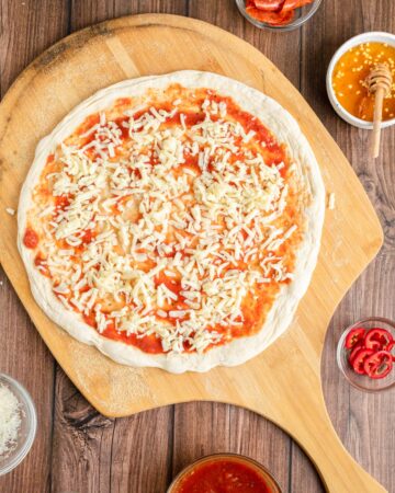 Homemade Hot Honey Pepperoni Pizza with Goat Cheese w/Goat Cheese » the ...
