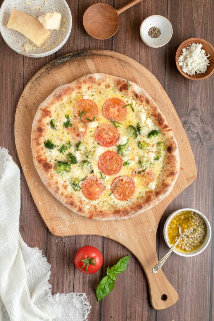 Four Cheese White Pizza with Goat Cheese » the practical kitchen