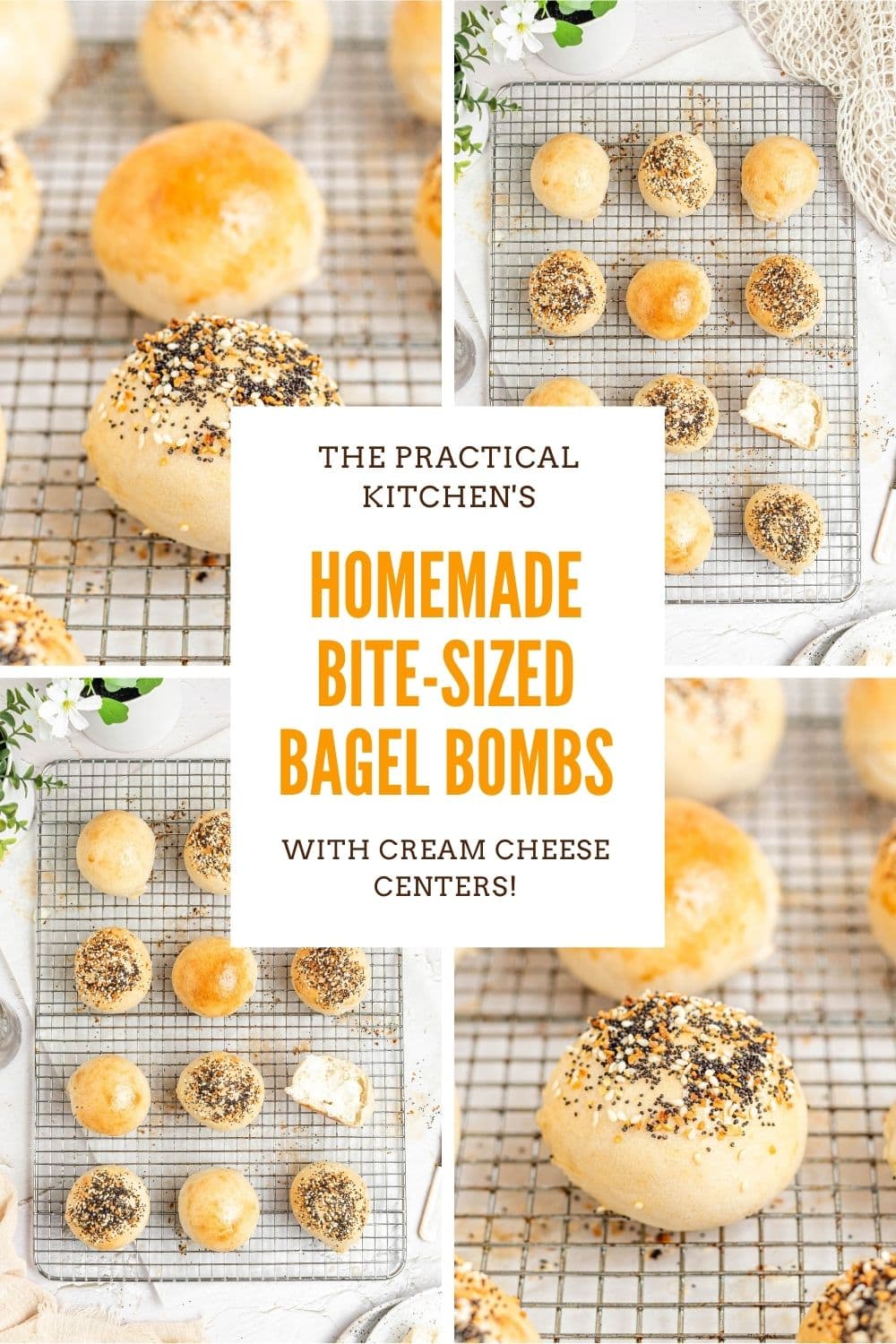Cream Cheese Stuffed Mini Bagel Bombs » the practical kitchen
