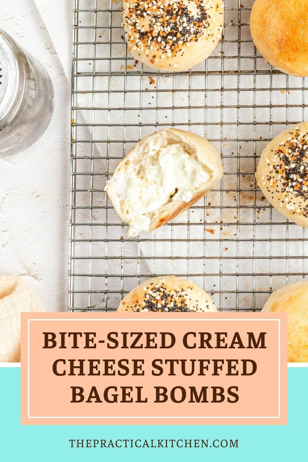 Cream Cheese Stuffed Mini Bagel Bombs » the practical kitchen